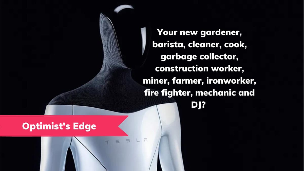 💡 Optimist’s Edge: Will the Tesla Bot replace all physical human labor?