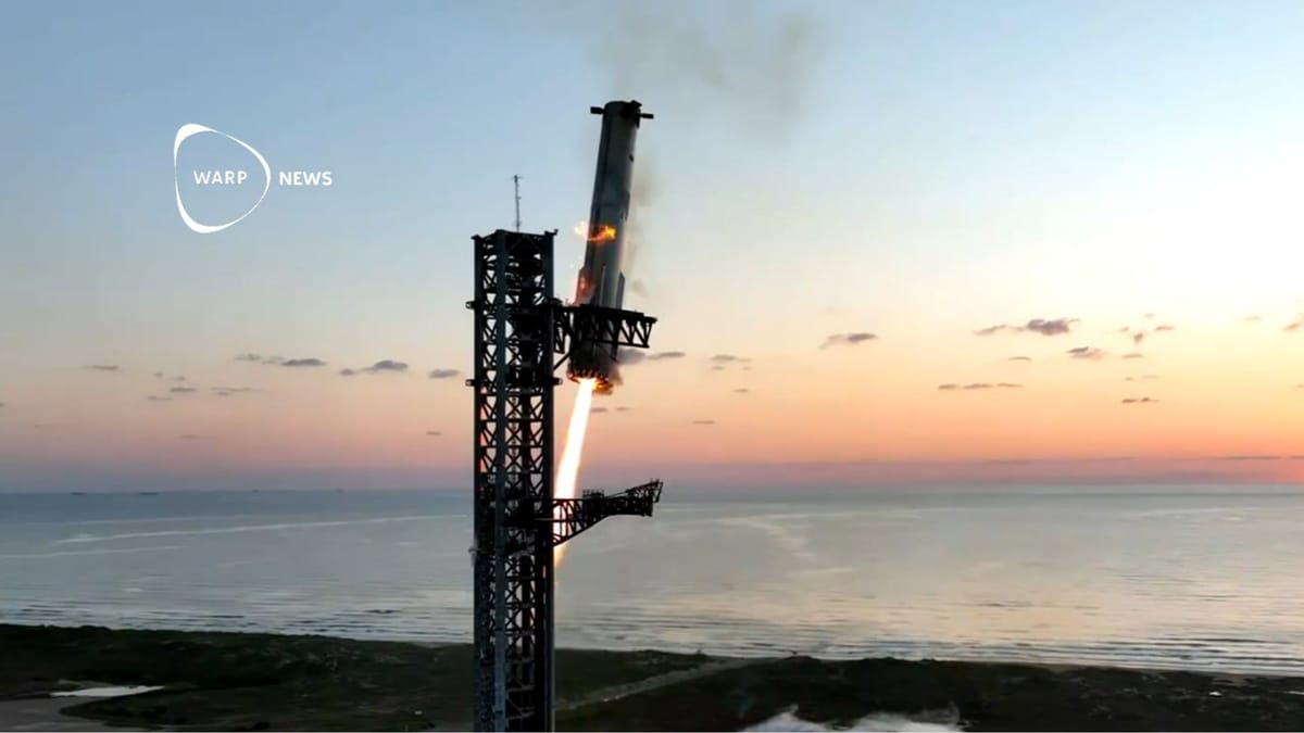 🚀 SpaceX landed a 25-story building between two arms on the launch tower